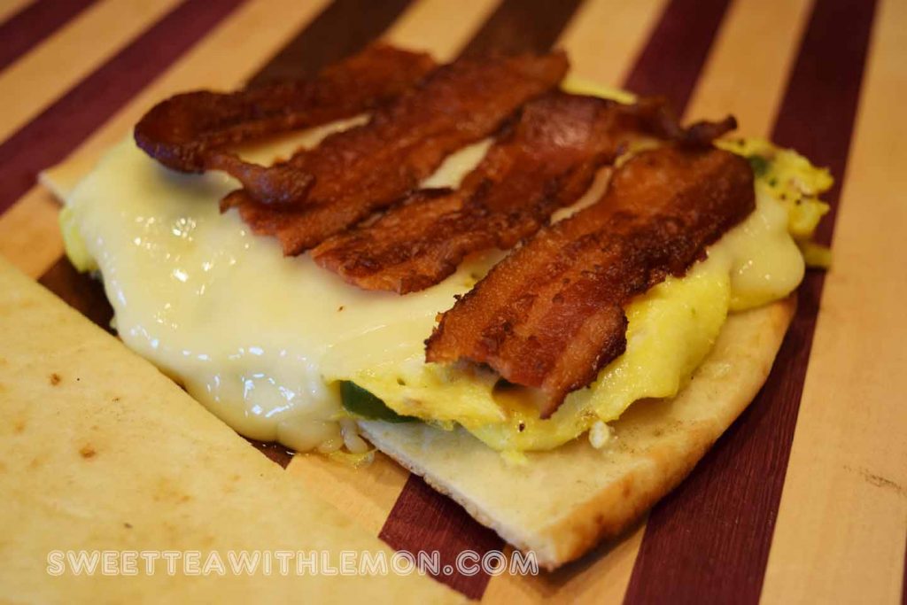 Naan Breakfast Sandwich – Sweet Tea (with Lemon)